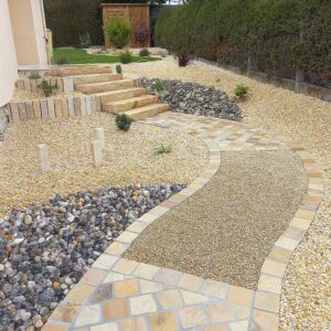 Allée en pavé en pierre naturelle : idées, styles et conseils